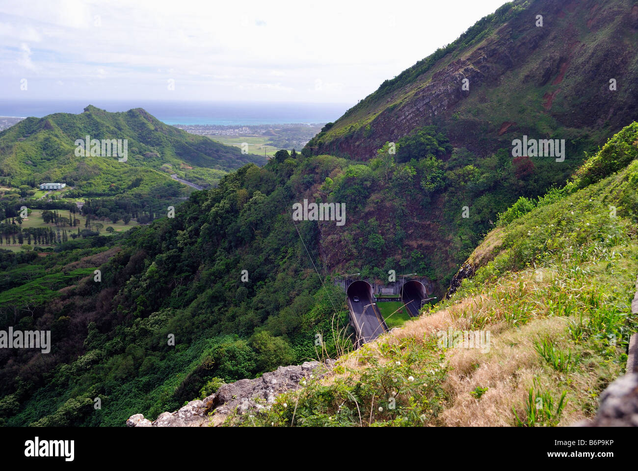 Tunnel on the Pali Highway Stock Photo - Alamy