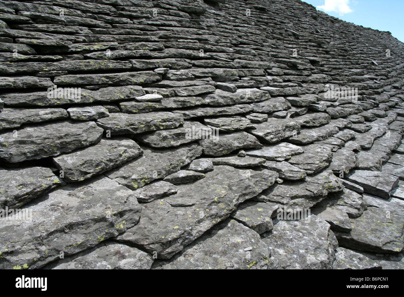 old stone slate roof at dairy farm in Val Vigezzo, Piemonte, Italy ...
