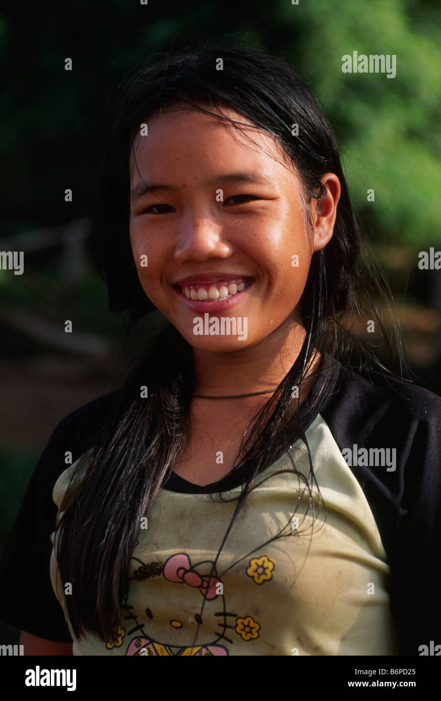 Thailand, Chiang Rai Province, Lahu ethnic minority, girl Stock Photo ...