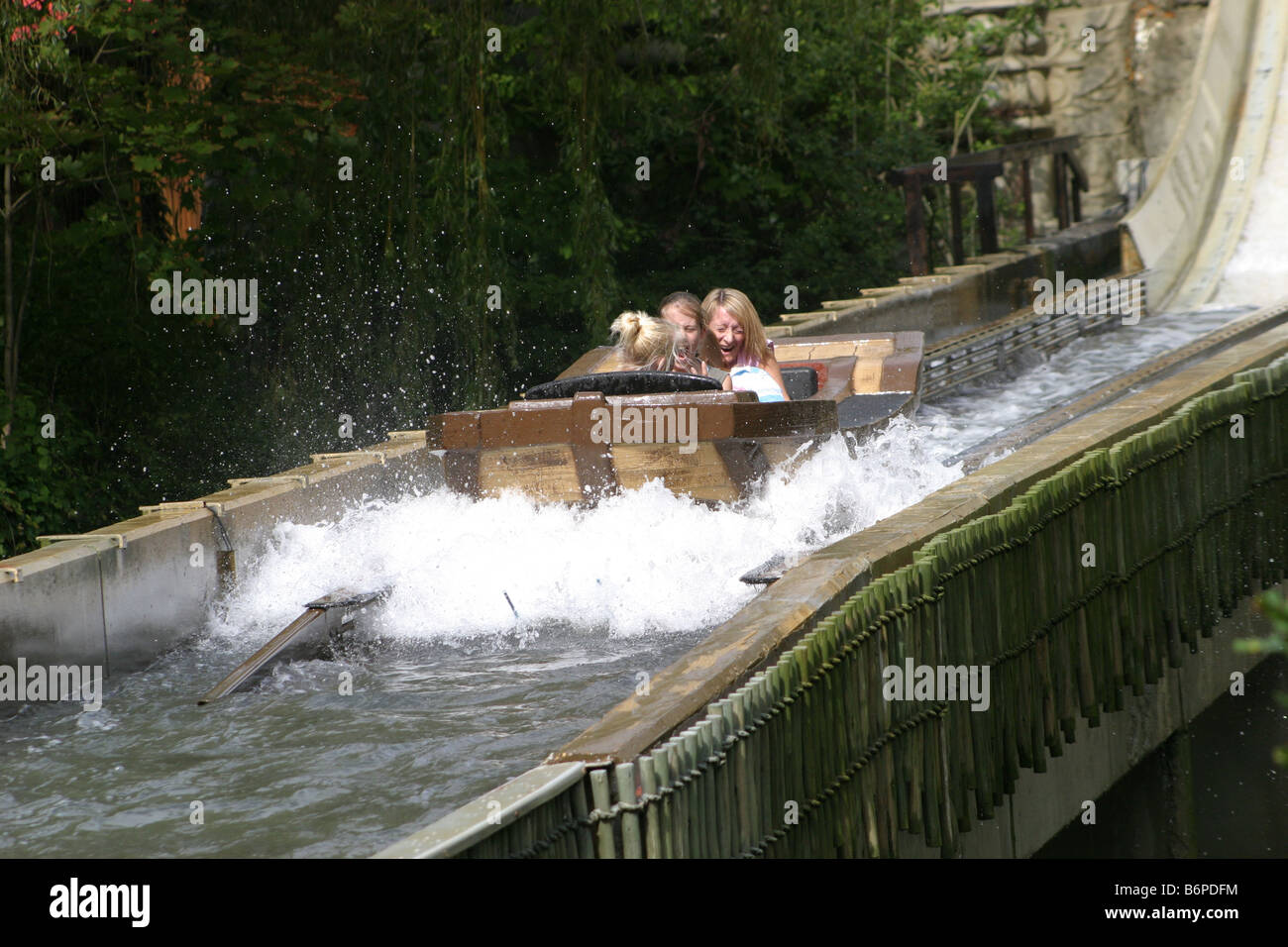 Water ride at Chessington World of Adventure Stock Photo - Alamy