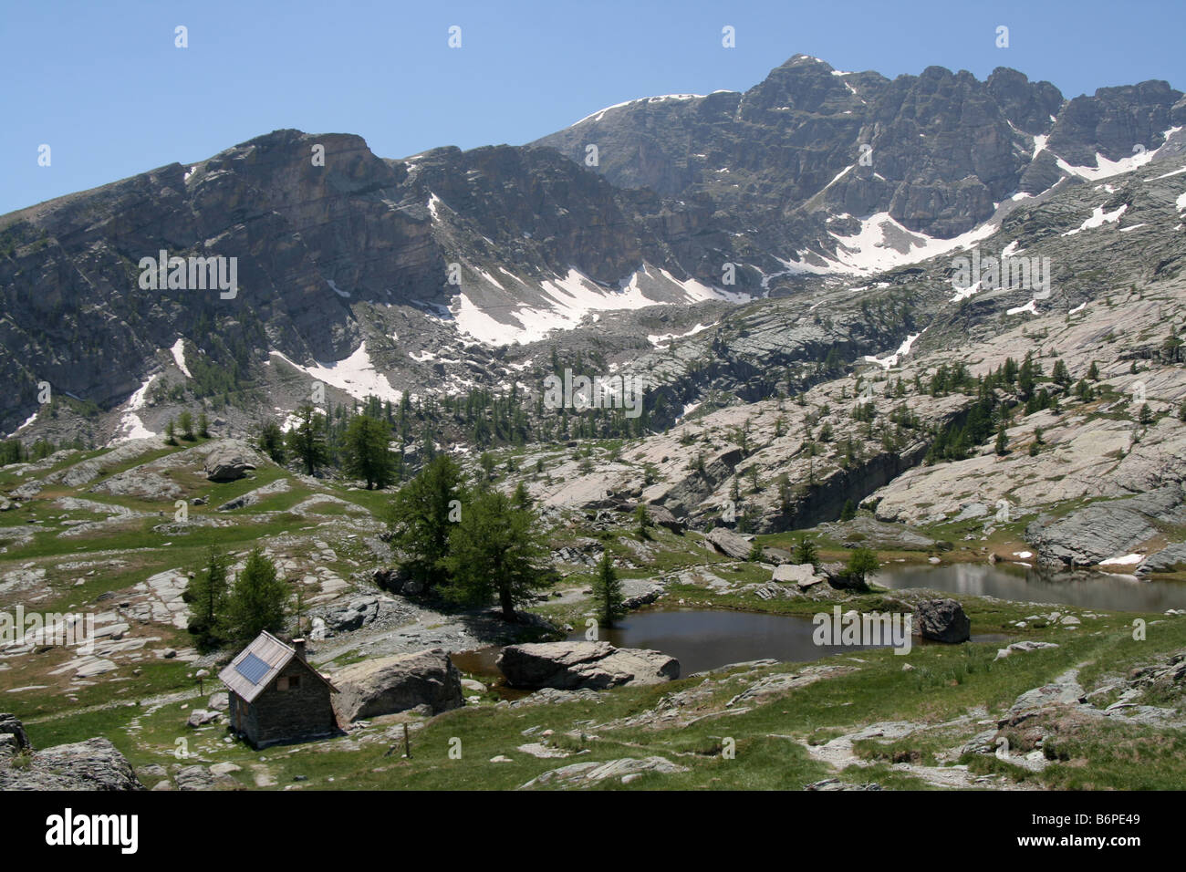 Lacs Jumeaux in the Mercantour National Park French MAritime Alps Stock ...