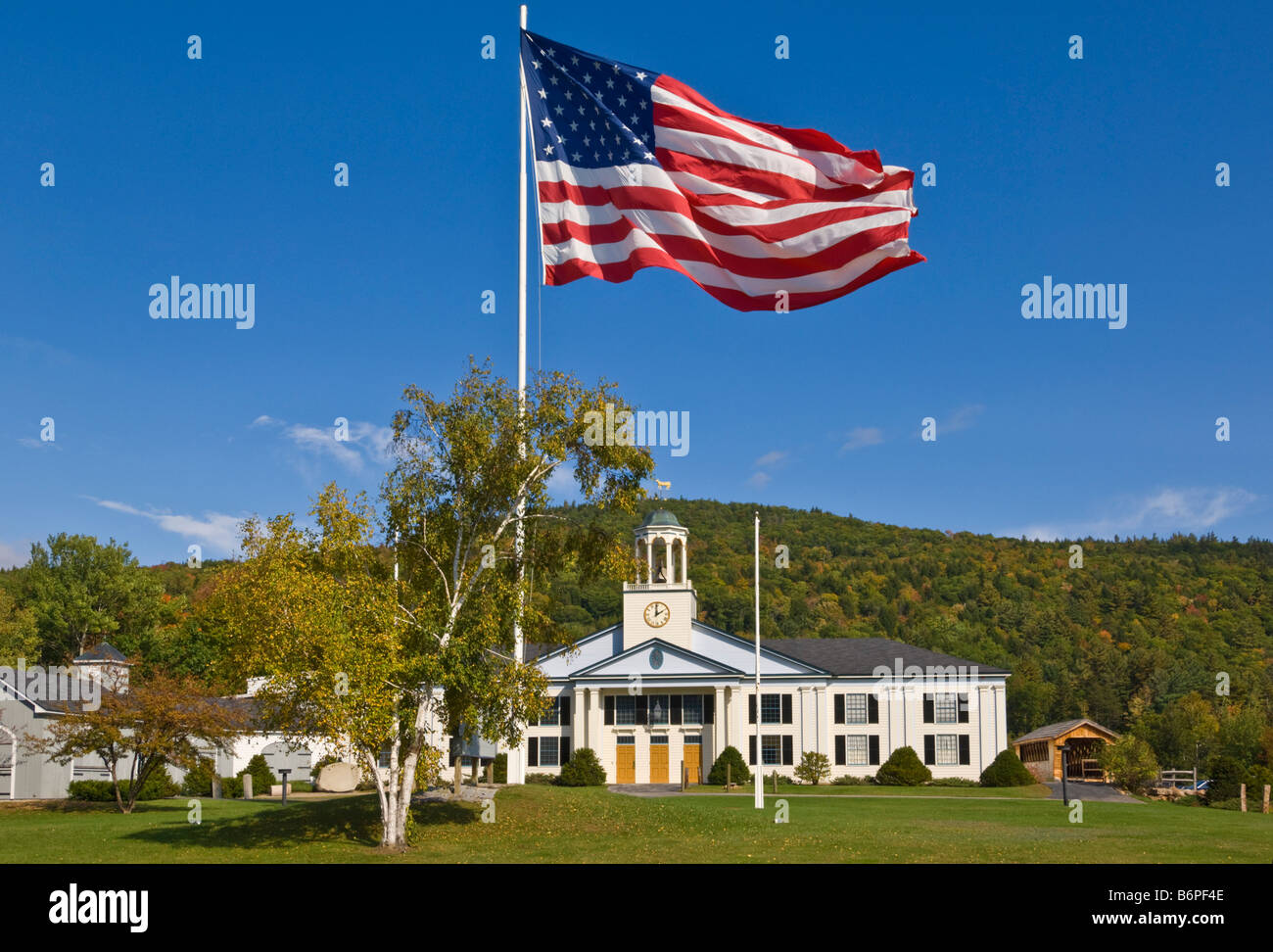 stars and stripes usa flag flying outside Storyland Glen route 16 New ...
