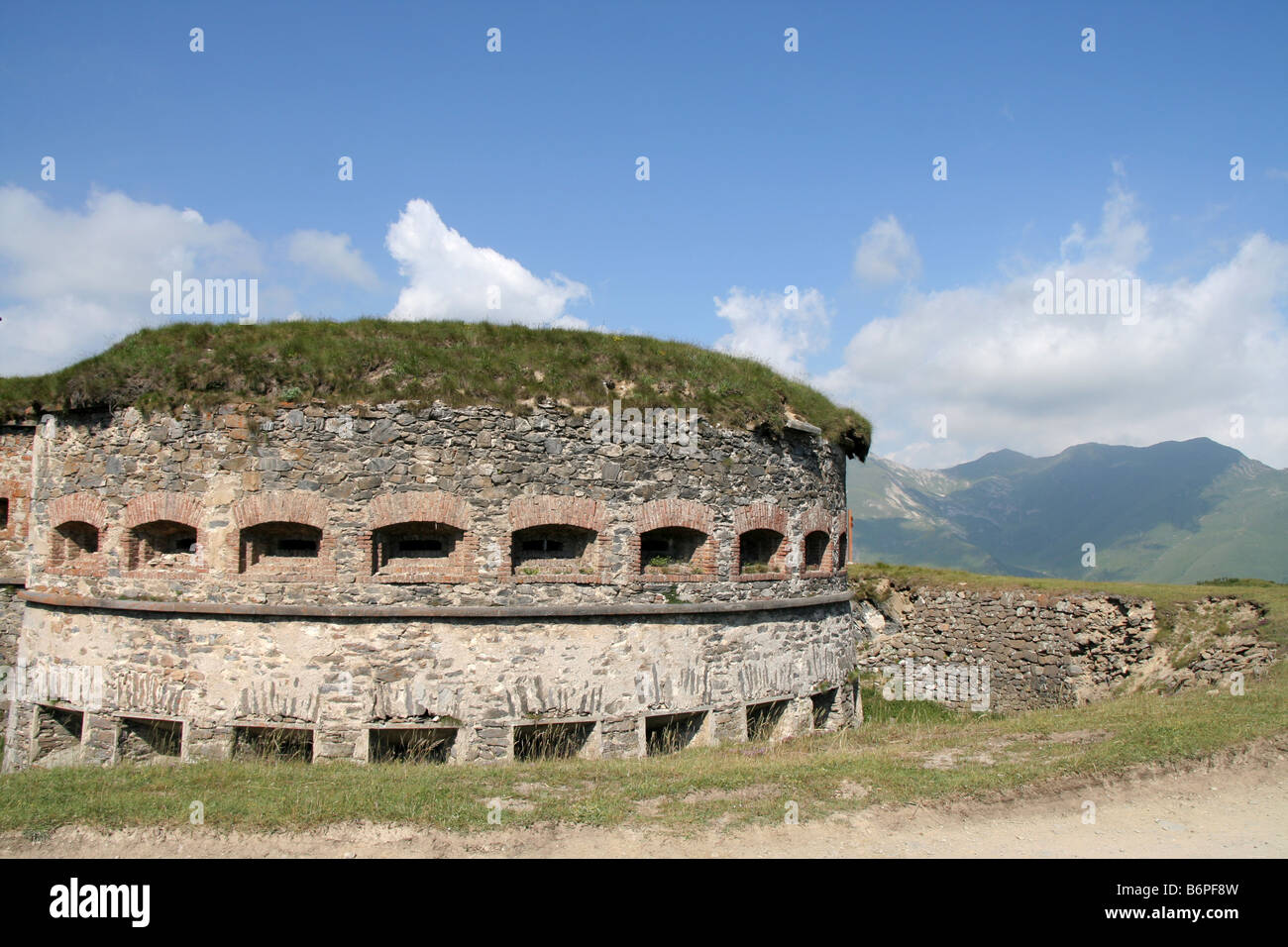 18th century Fort Central near Colle di Tenda on the France Italy ...