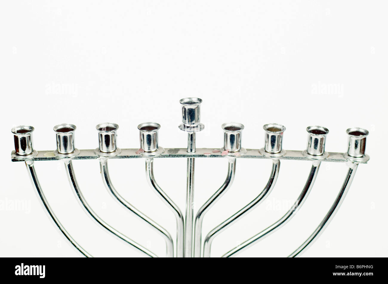 Silver hanukkah menorah on hi-res stock photography and images - Alamy