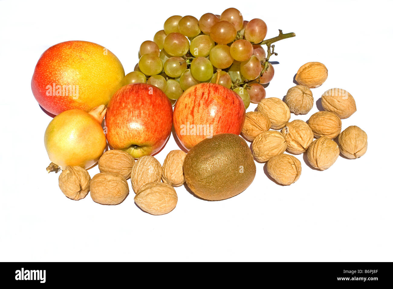 Healthy food on white background Stock Photo - Alamy