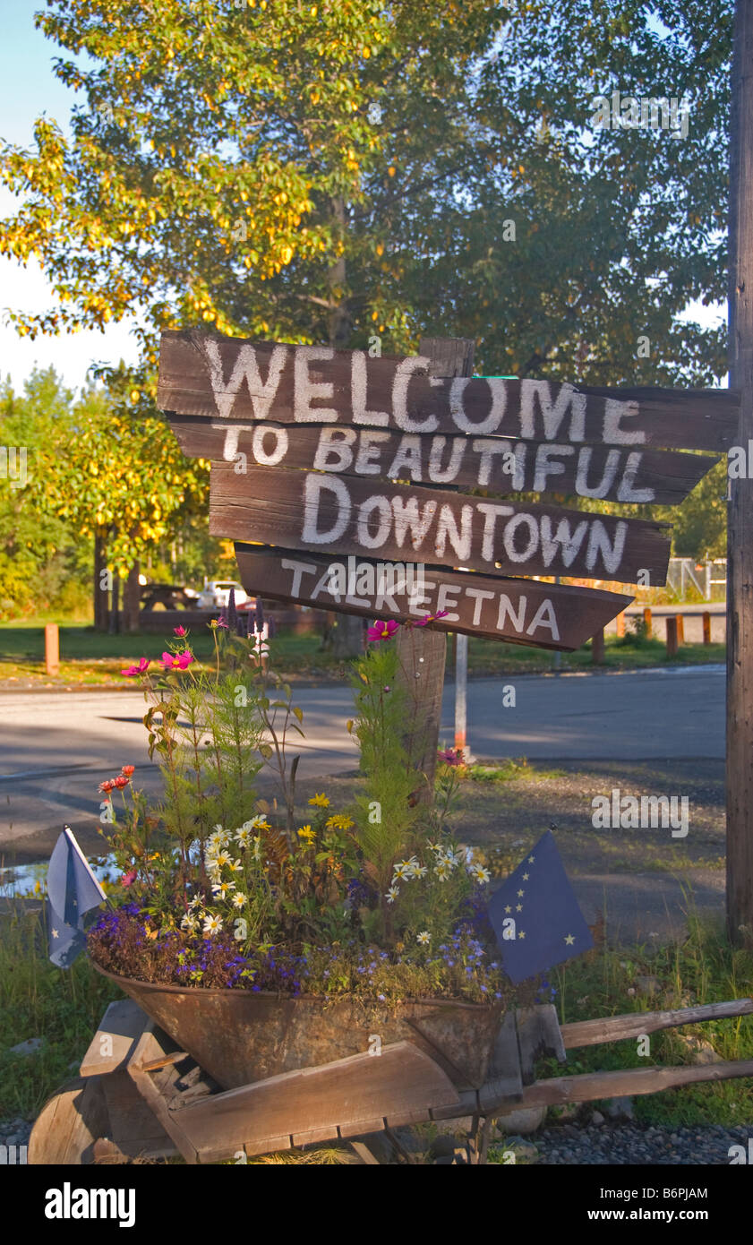 Welcome to Talkeetna, Alaska Stock Photo - Alamy