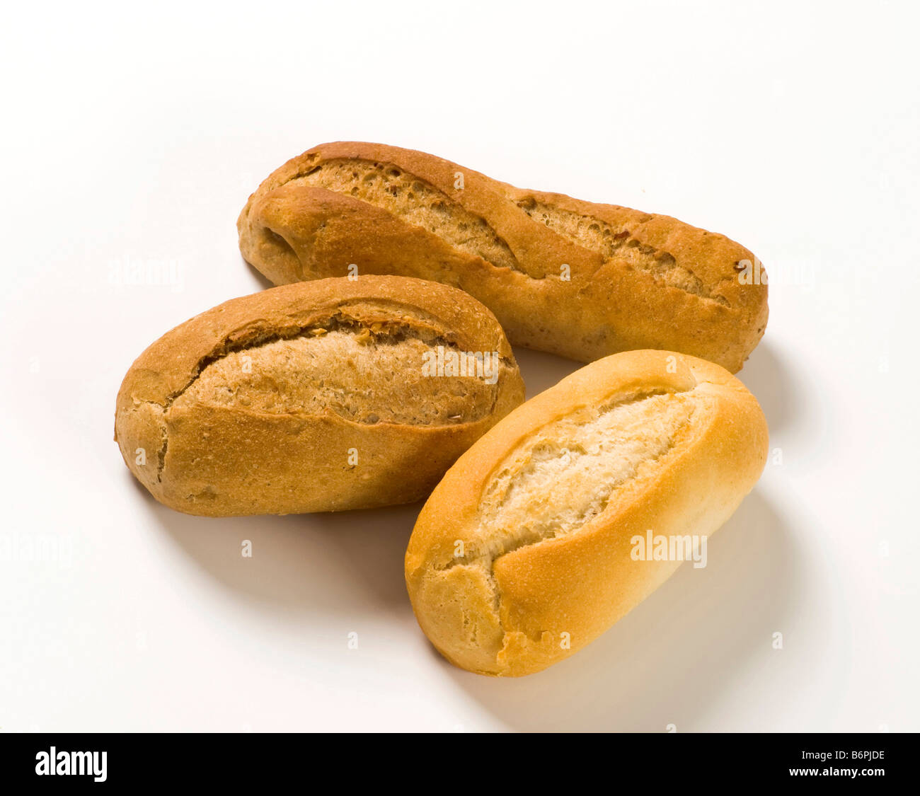White and whole wheat bread rolls Stock Photo - Alamy