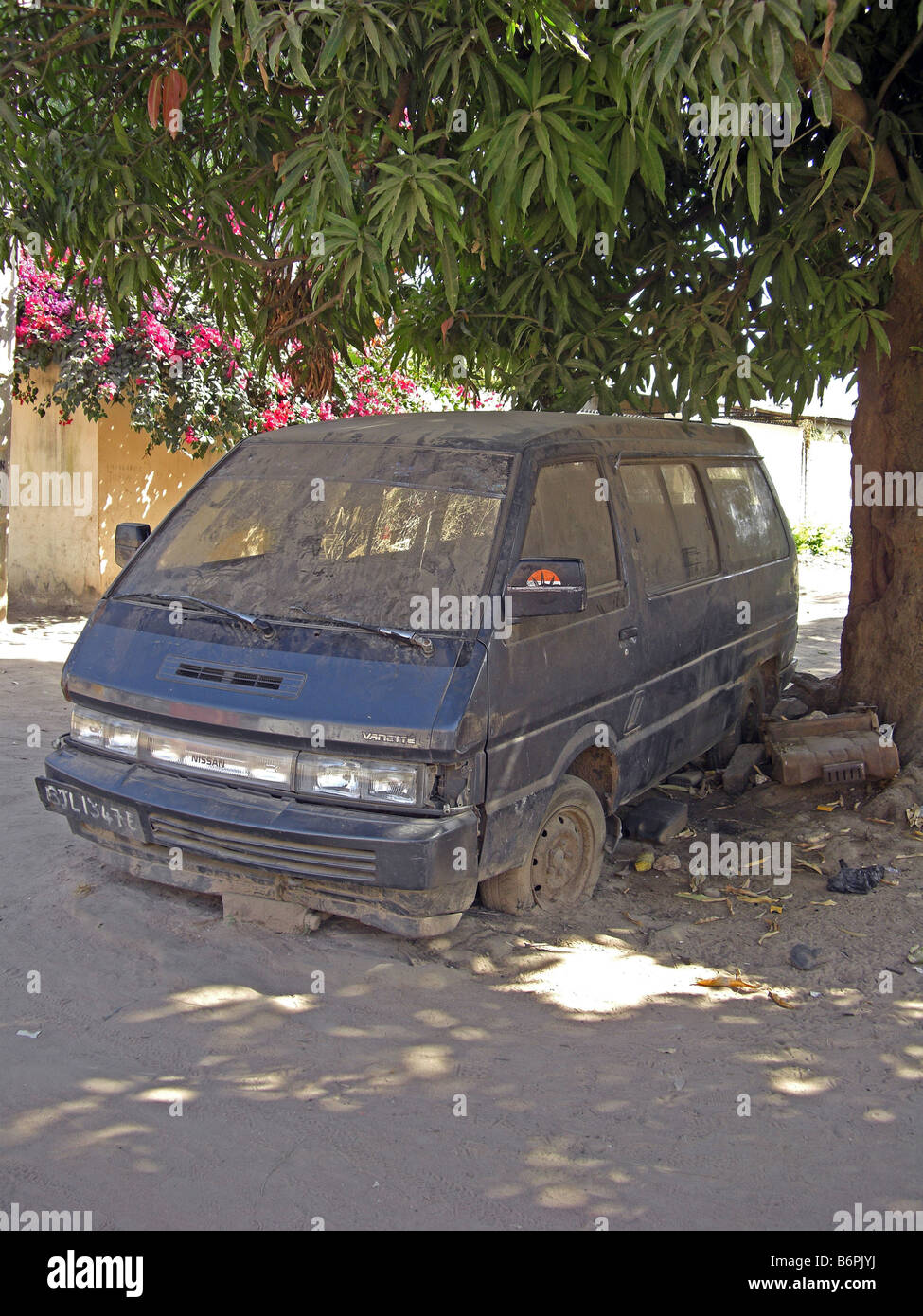 Very old mini bus for people transportation hi-res stock photography ...