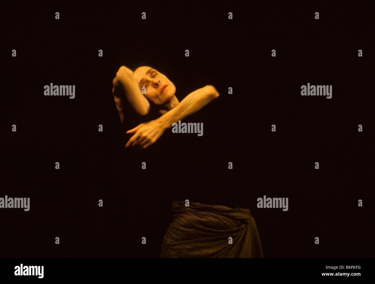 choreograph and ballet dancer Pina Bausch dancing her own piece "Cafe ...