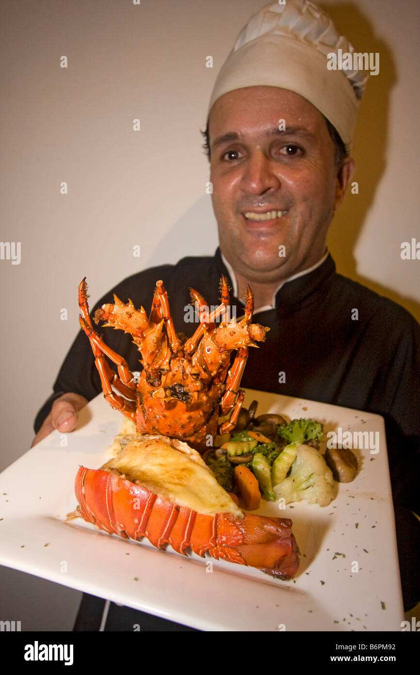Chef at Flamingo Beach Resort in Costa Rica holds one of the hotel s ...