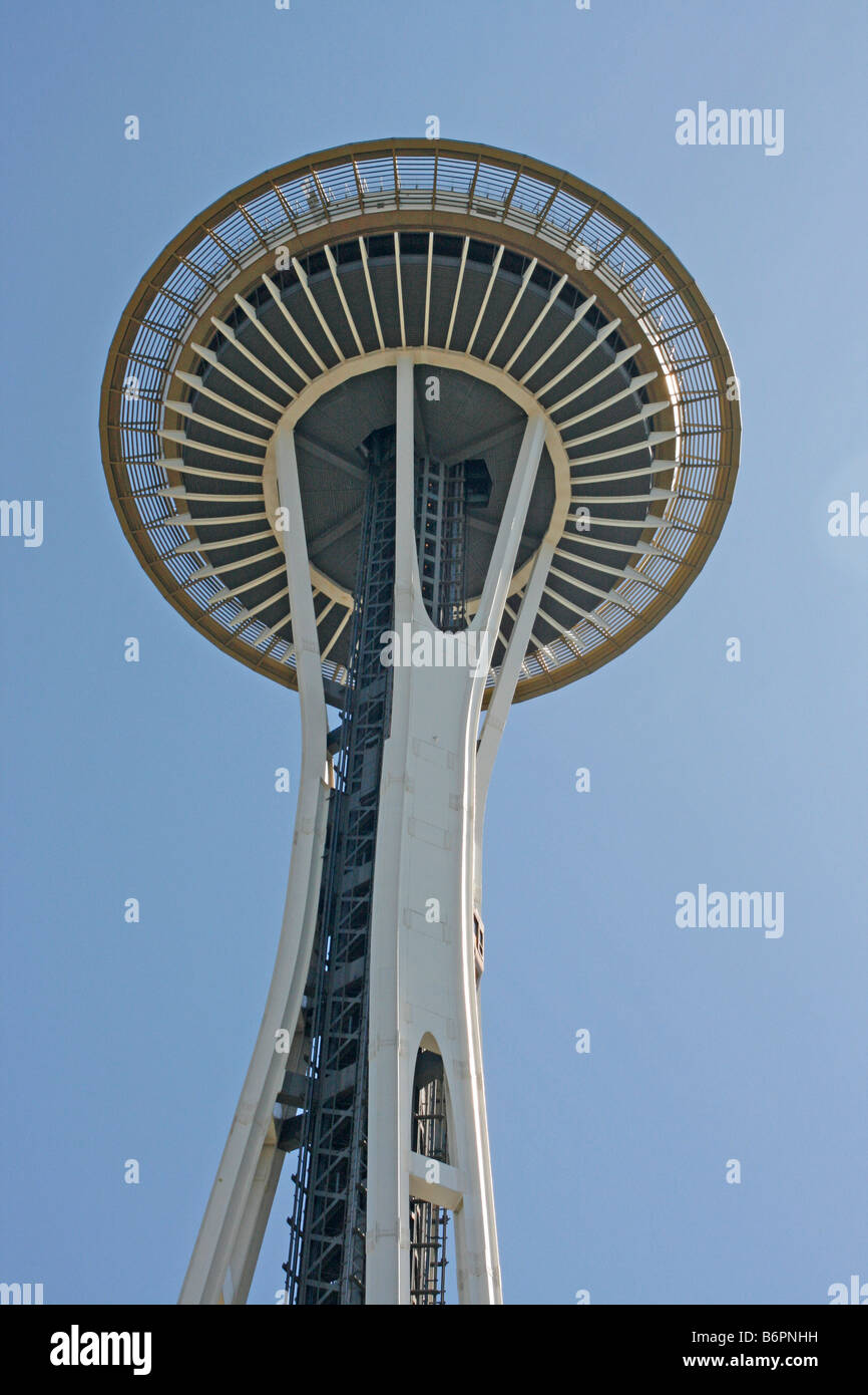 Seattle space needle from the base Stock Photo - Alamy