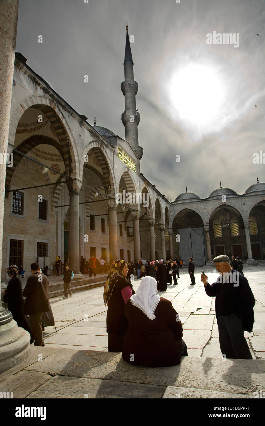 Istanbul Turkey Europe Asia Bosphorus mosque Muslim Islam people man ...