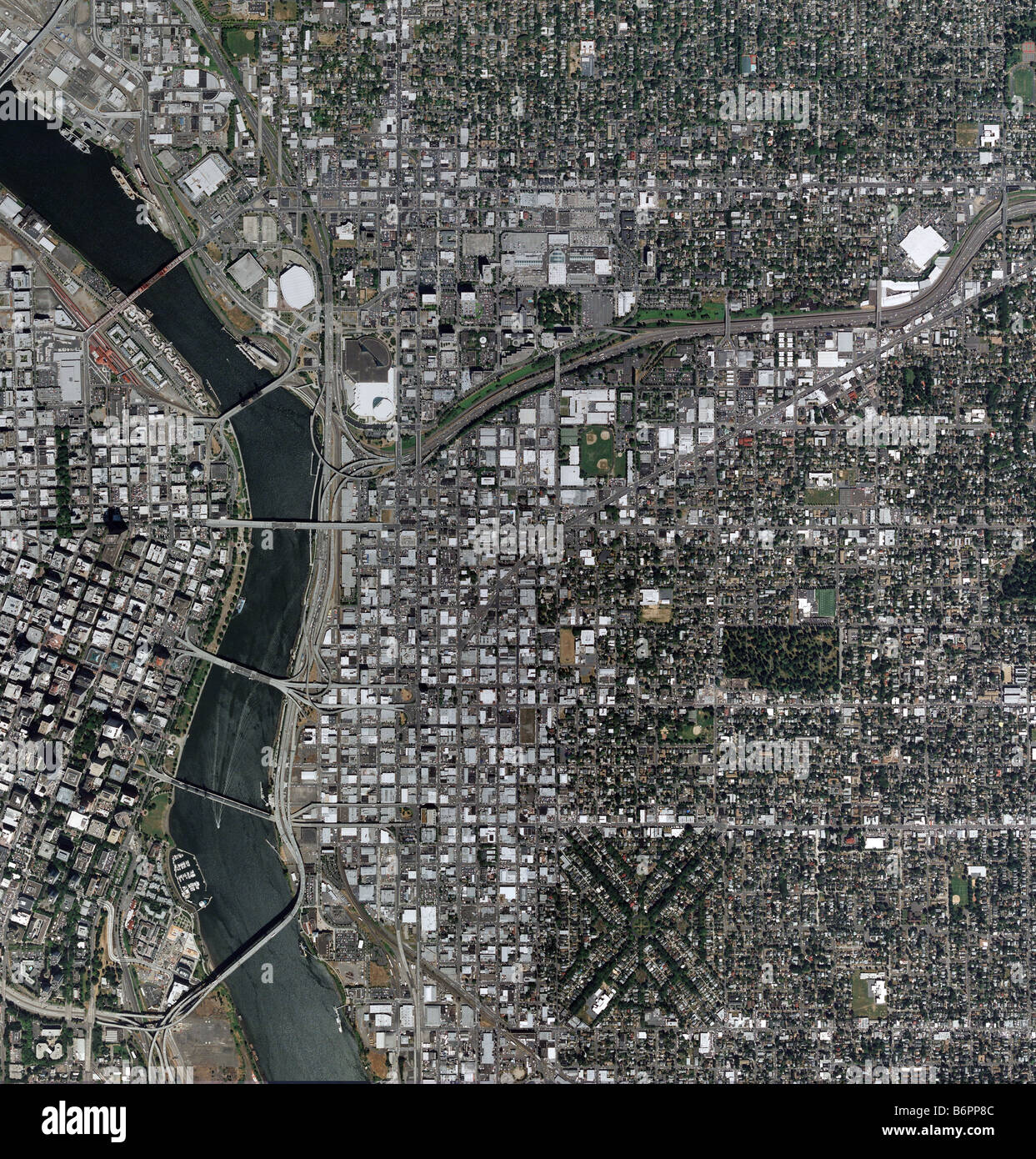 aerial map above Portland Oregon Stock Photo - Alamy aerial map above Portland Oregon Stock Photo - Alamy