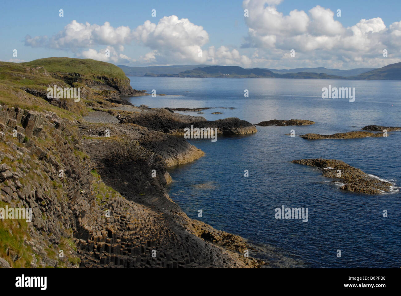 The Isle of Staffa off of the west coast of Scotland Stock Photo - Alamy