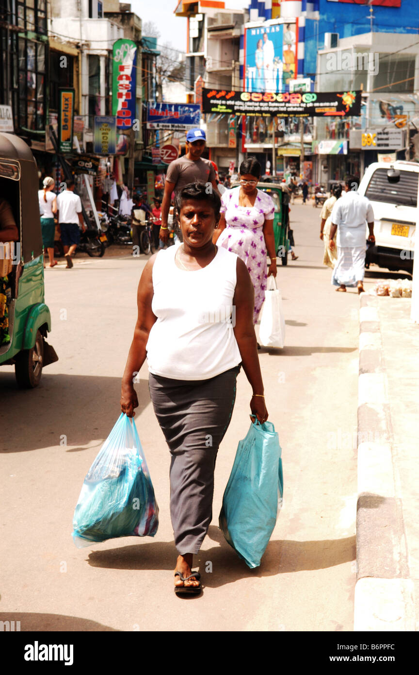 Sri Lanka, a street in Negombo Town, people, lifestyle, Asia,photo ...