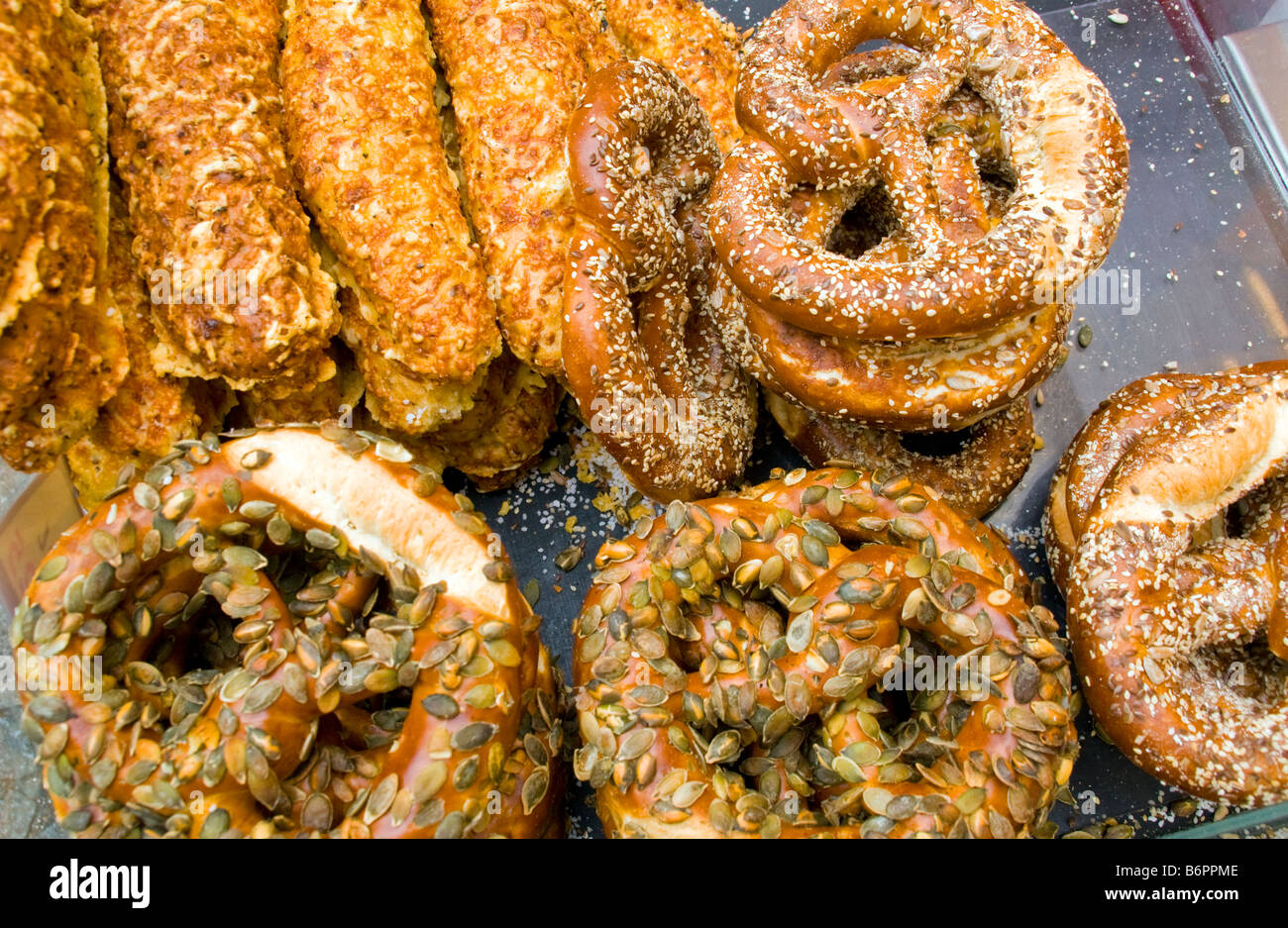 Cologne pretzel shop Stock Photo - Alamy