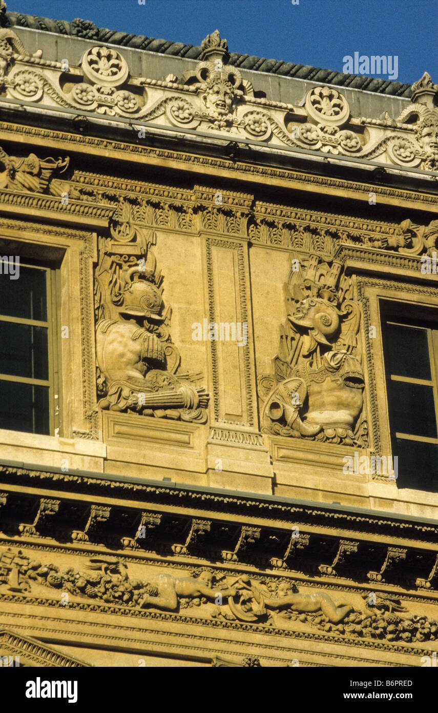 Louvre Facade Paris France Stock Photo - Alamy