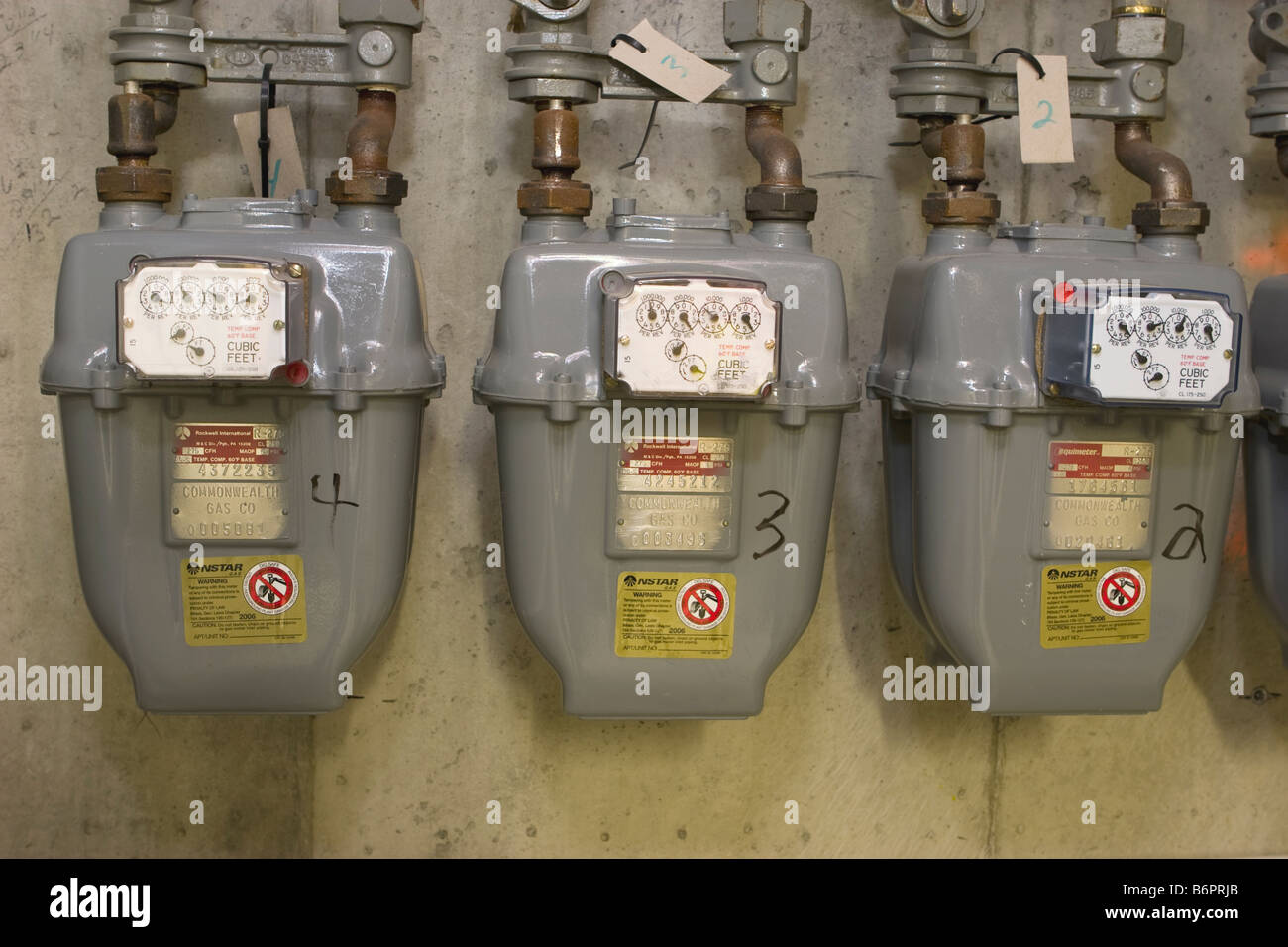 Multiple gas meters hi-res stock photography and images - Alamy