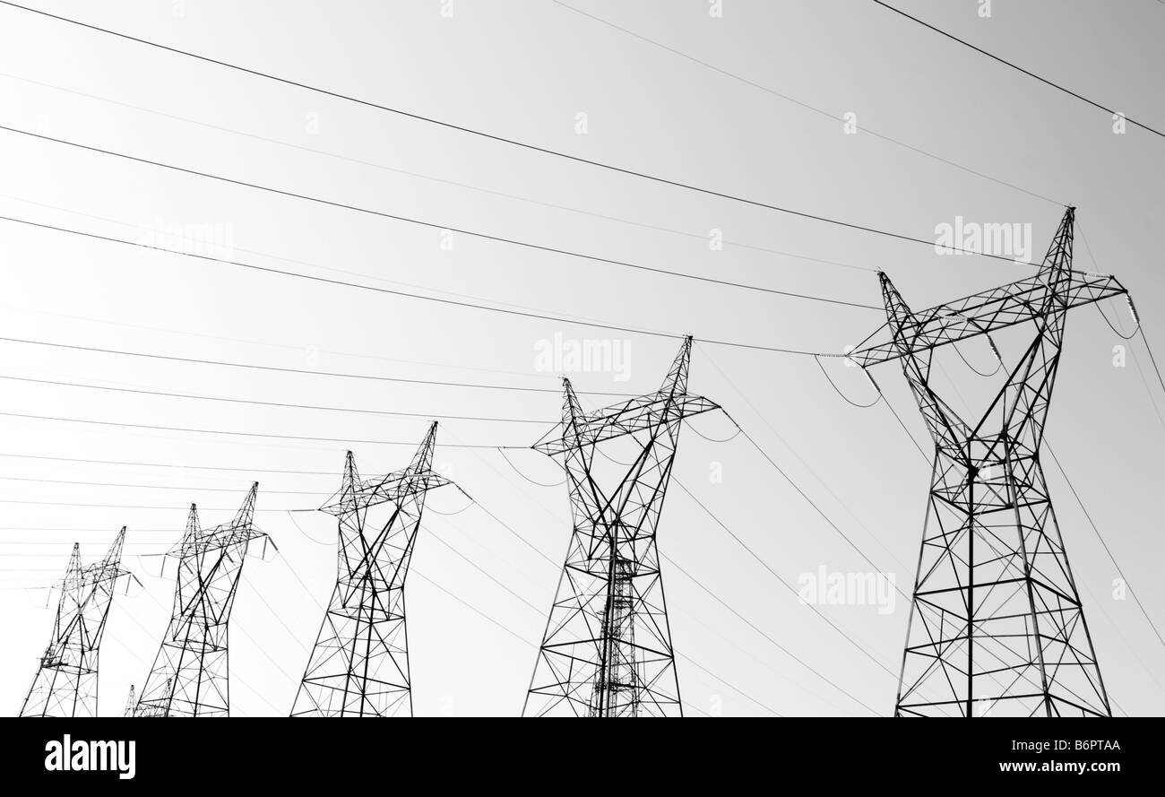 High line towers Black and White Stock Photos & Images - Alamy