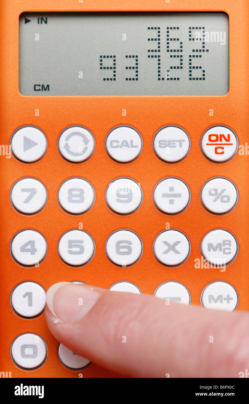 Calculating with finger numbers hi-res stock photography and images - Alamy