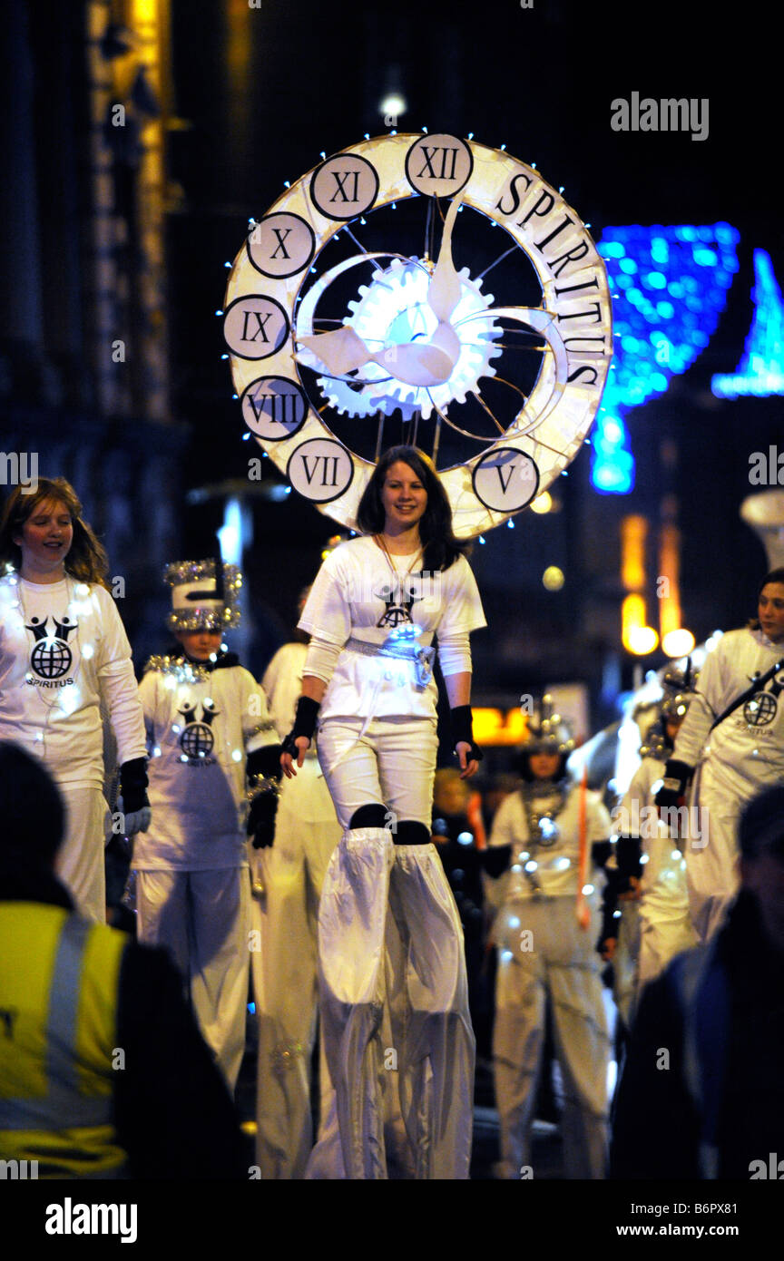 The Burning the Clocks winter solstice parade through Brighton UK Stock ...