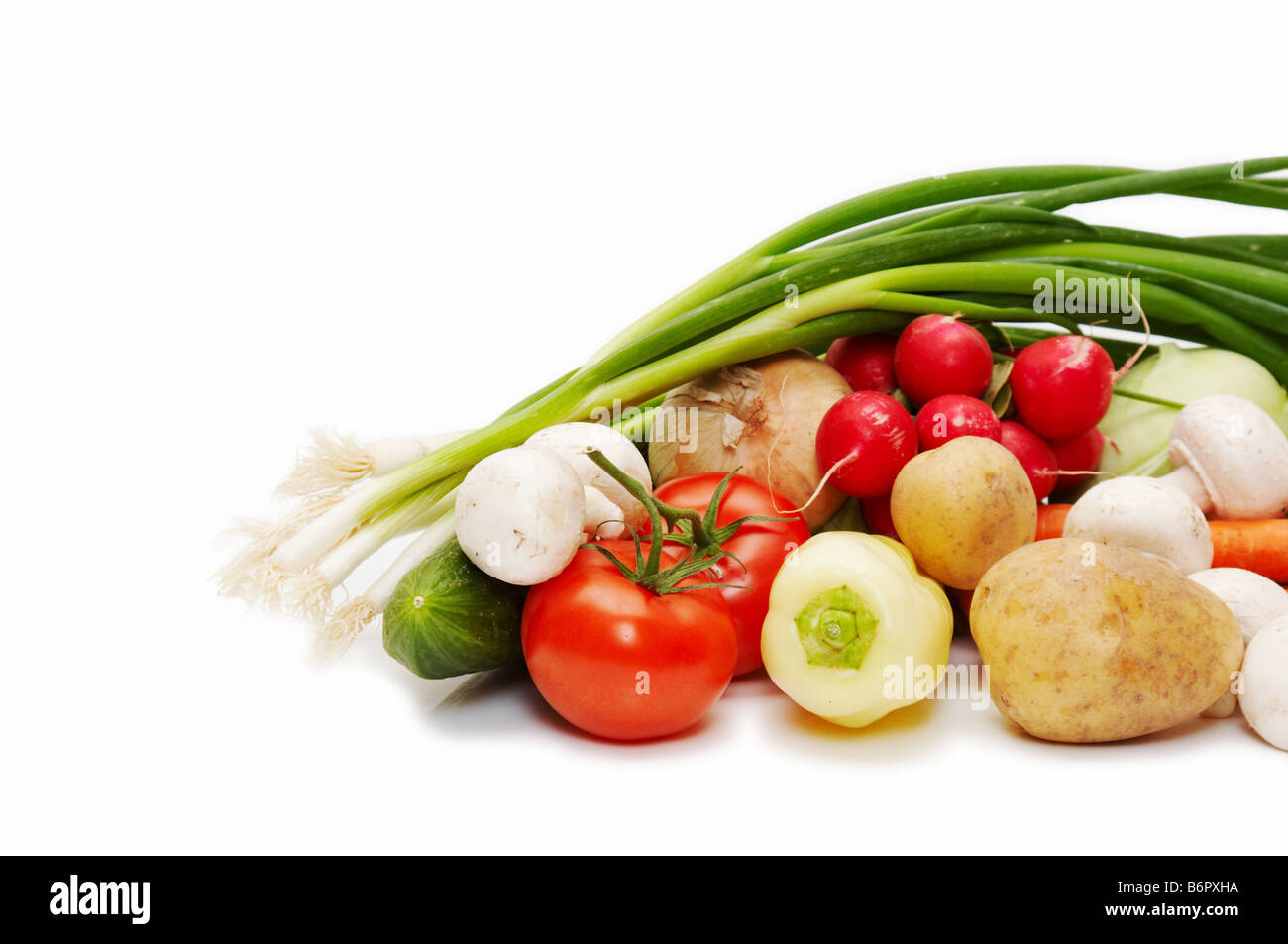 fresh vegetables isolated on white background Stock Photo - Alamy