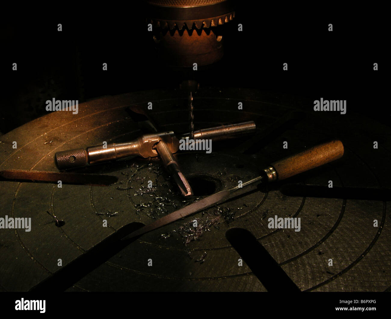 Workshop old tools Stock Photo - Alamy