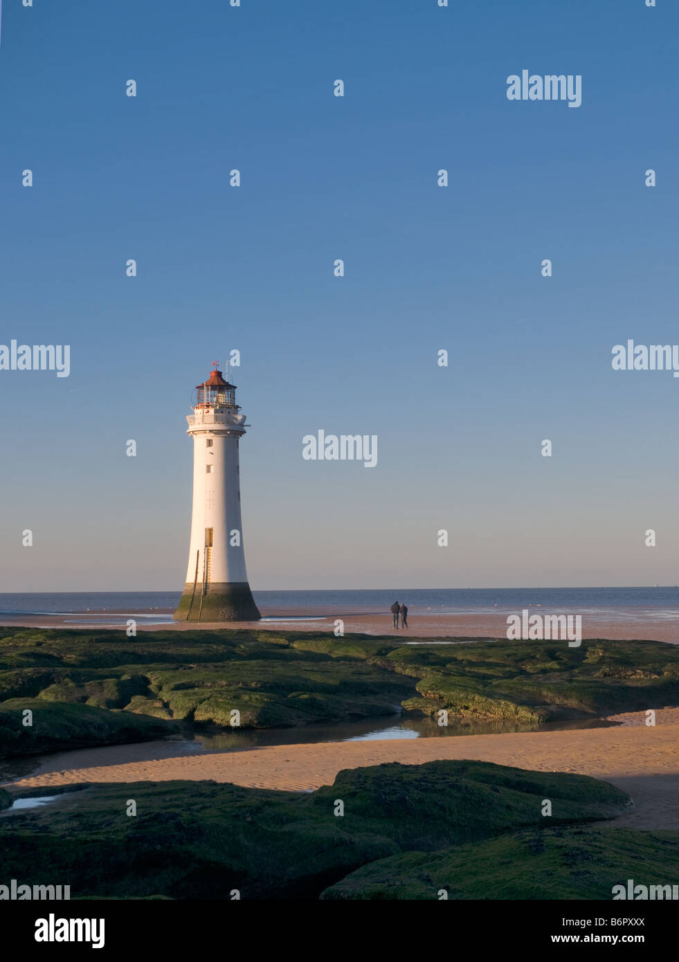 Fort Perch lighthouse built at the mouth of the river Mersey North ...
