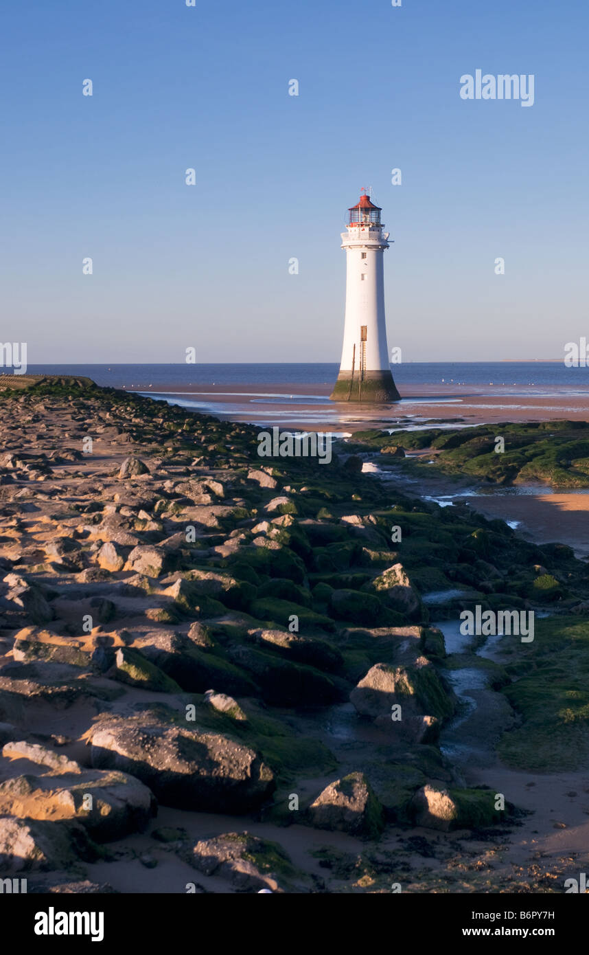 Fort Perch lighthouse built at the mouth of the river Mersey North ...