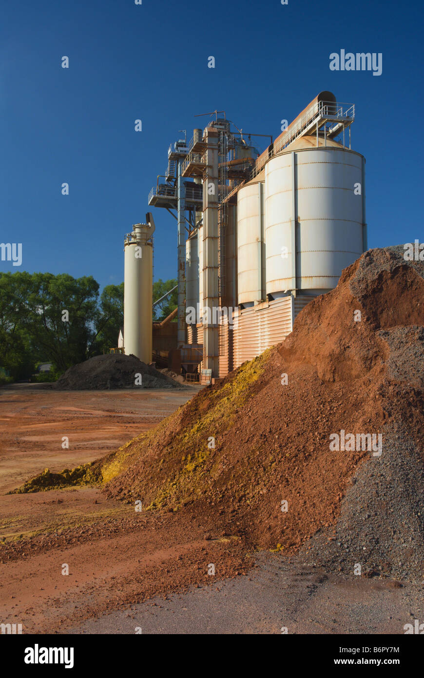 granulated slag with factory, Germany, Saarland, Saarbruecken Stock ...