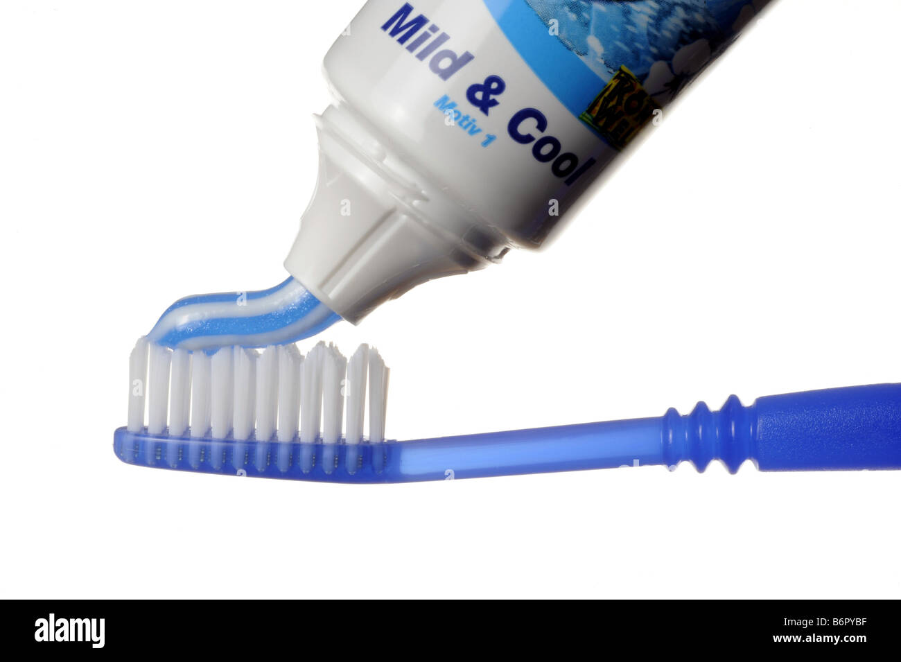 toothbrush with tooth paste Stock Photo - Alamy