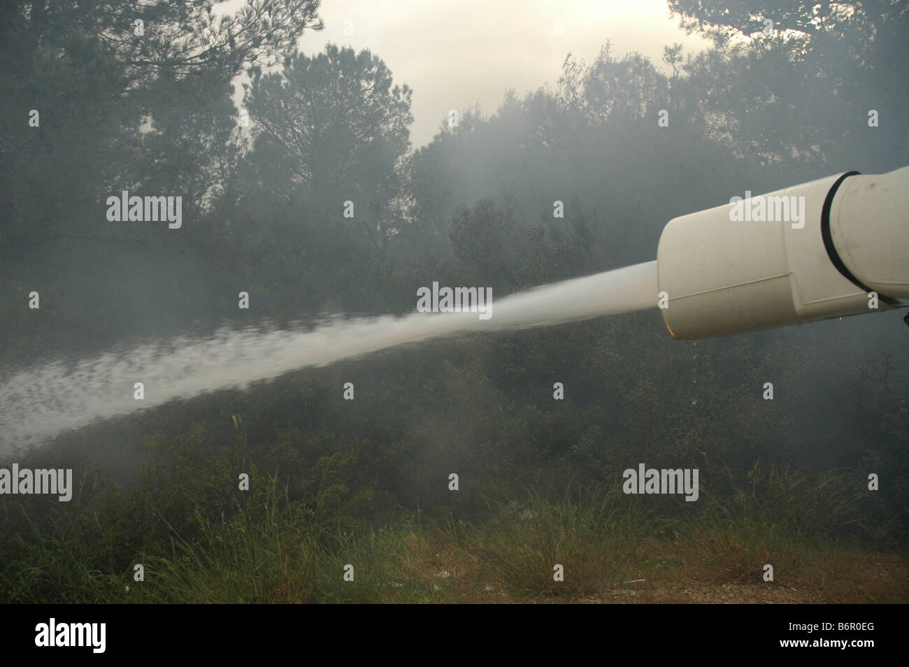 Fire trucks spraying water hi-res stock photography and images - Alamy