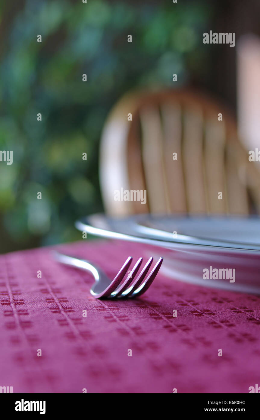 Fork on the table Stock Photo - Alamy