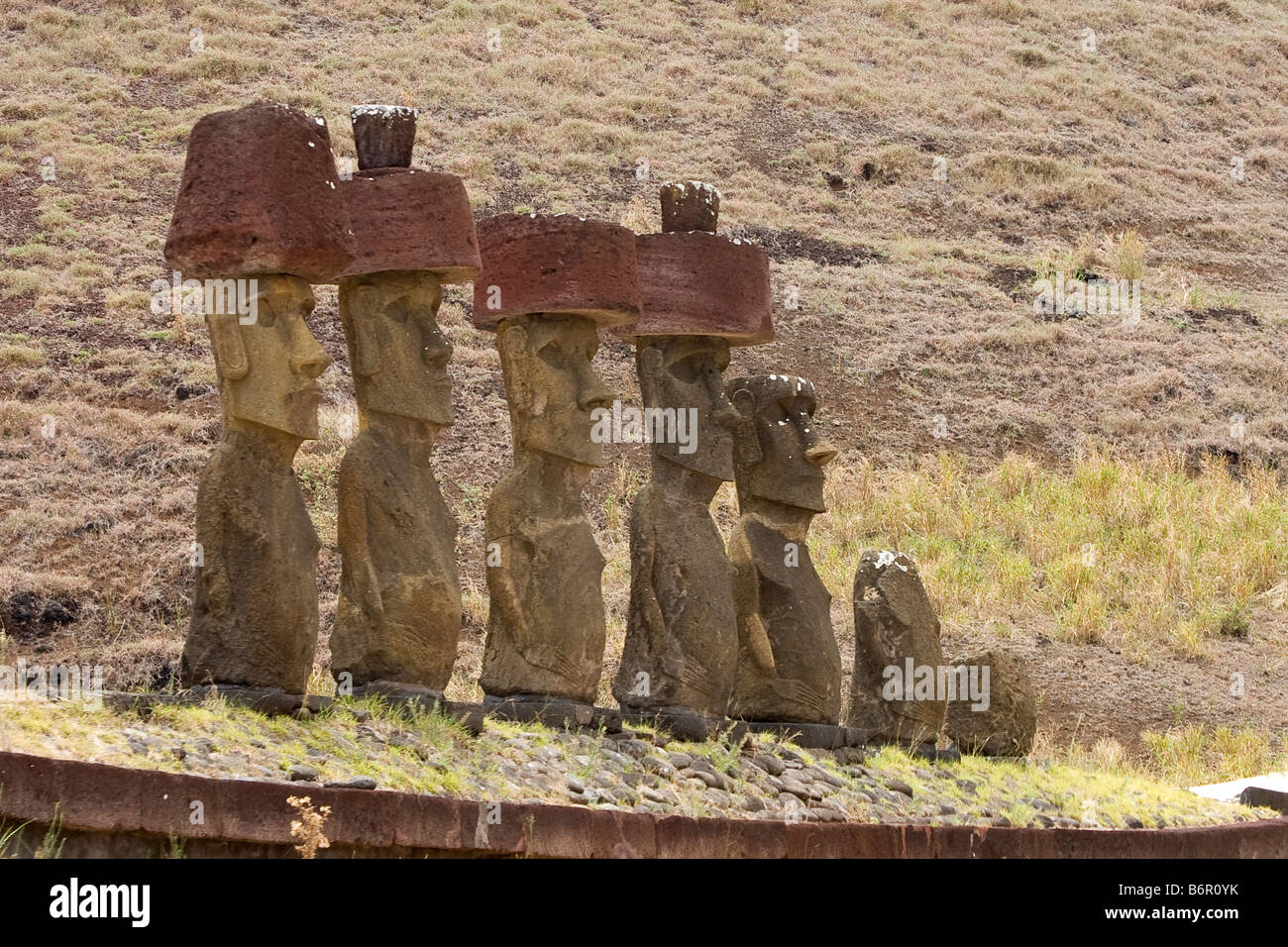 Statues Moai Easter Island Stock Photo - Alamy