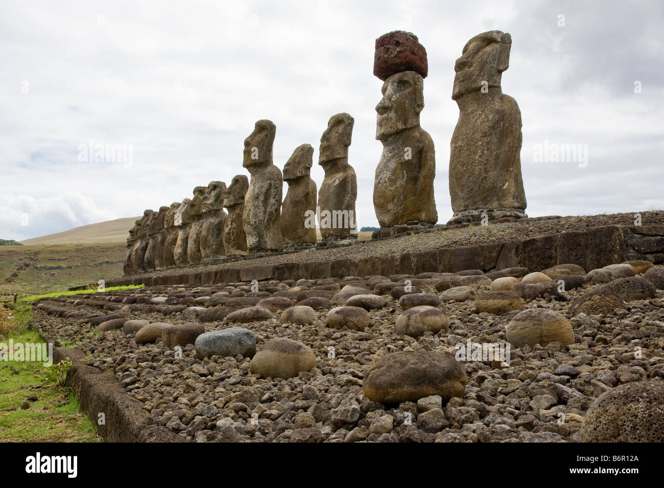 Statues Moai Easter Island Stock Photo - Alamy