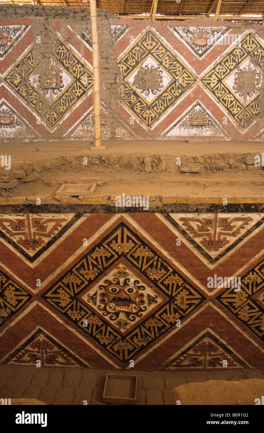 Upper and lower level friezes of Moche god Ai Apaec or " The ...