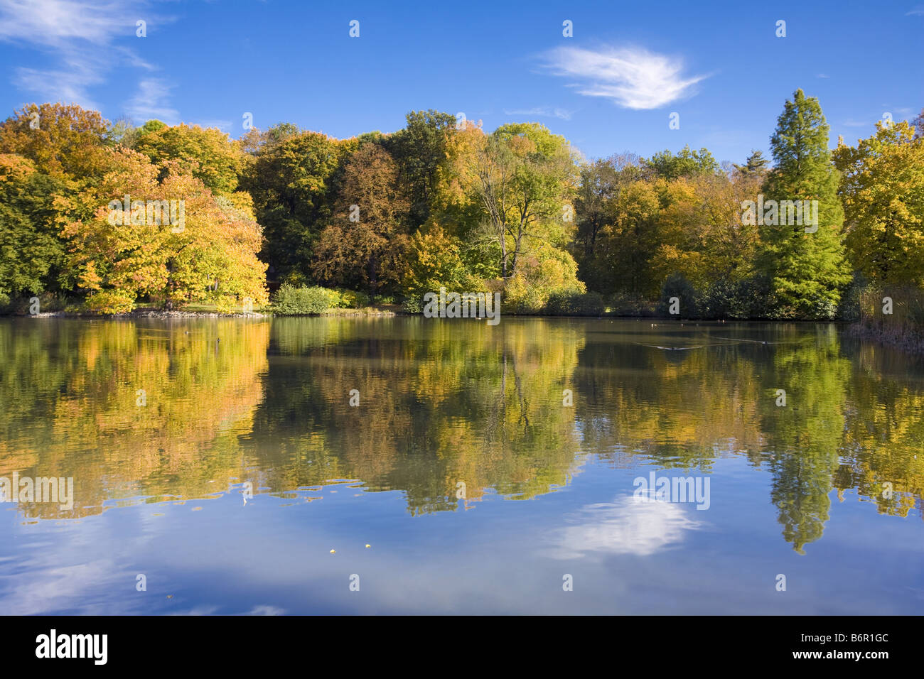 lake at palace ground Greiz, Germany, Thueringen, Greiz Stock Photo - Alamy
