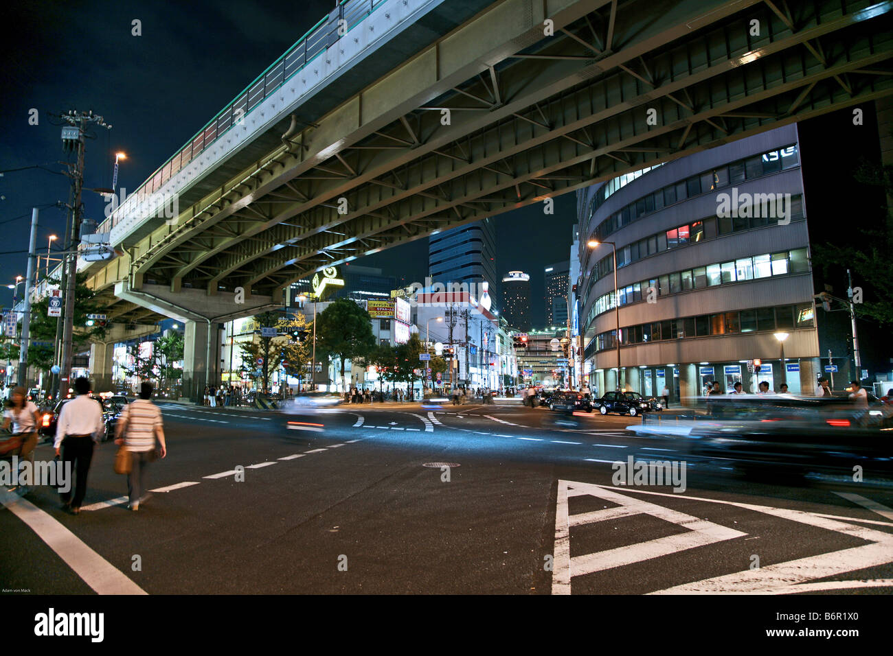 Intersection with high-way in Japan Stock Photo - Alamy