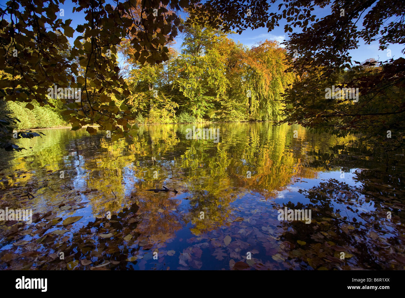 lake at palace ground Greiz, Germany, Thueringen Stock Photo - Alamy