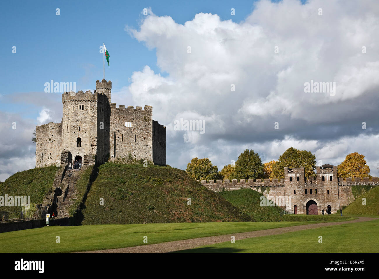 The Norman keep, Cardiff Castle, Wales Stock Photo - Alamy