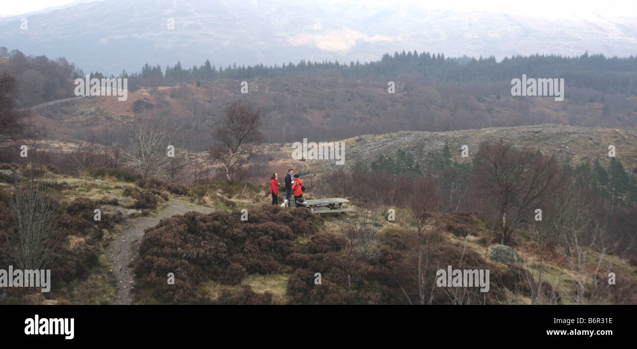 The Dukes Pass Viewpoint above Aberfoyle in the National Forest Park,in ...