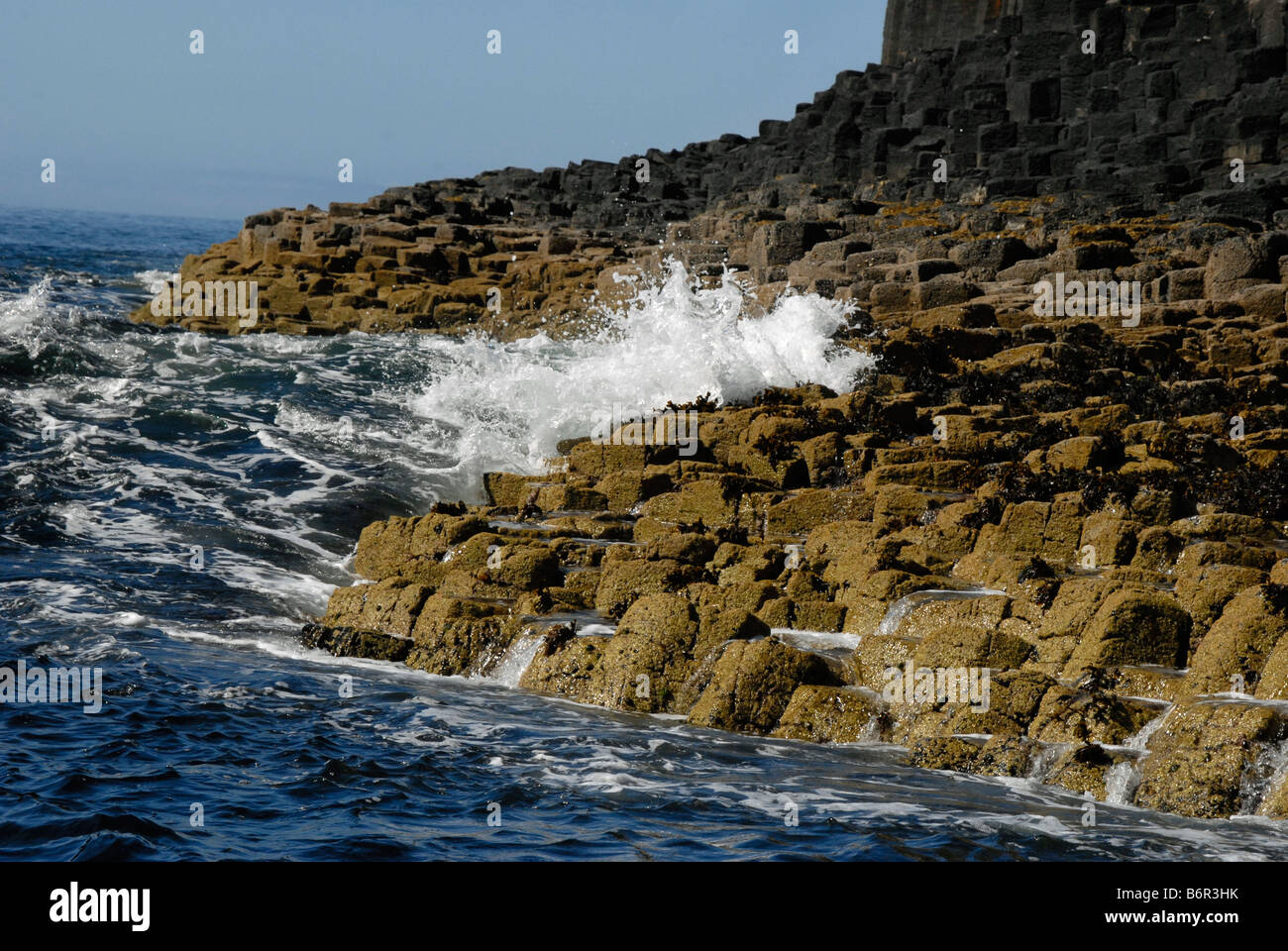 Basalt columns on the Isle of Staffa Scotland Stock Photo - Alamy