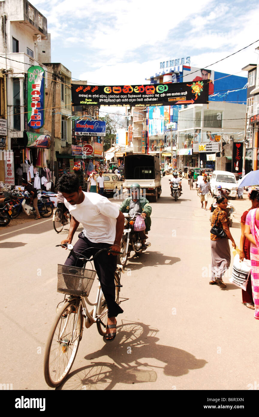 Sri Lanka, a street in Negombo Town, lifestyle, people, Asia,photo ...