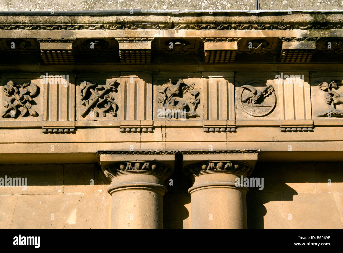 detail of part of the 525 pictoral emblems part of the frieze of the ...