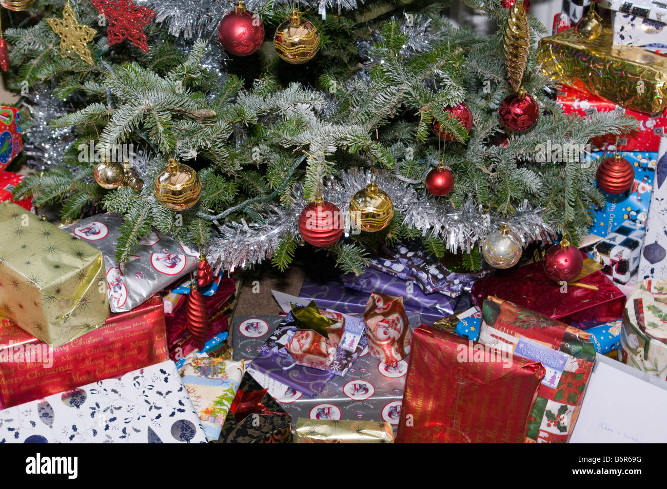 Pile Of Presents Under Tree