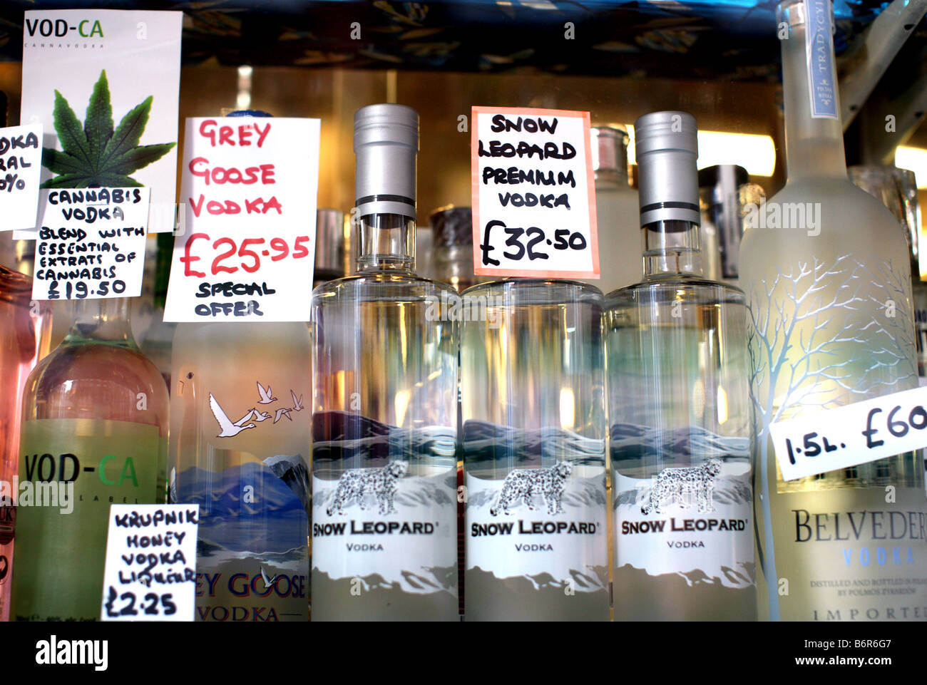 Cannabis Vodka and other premium vodkas in Gerry's, Old Compton Street ...