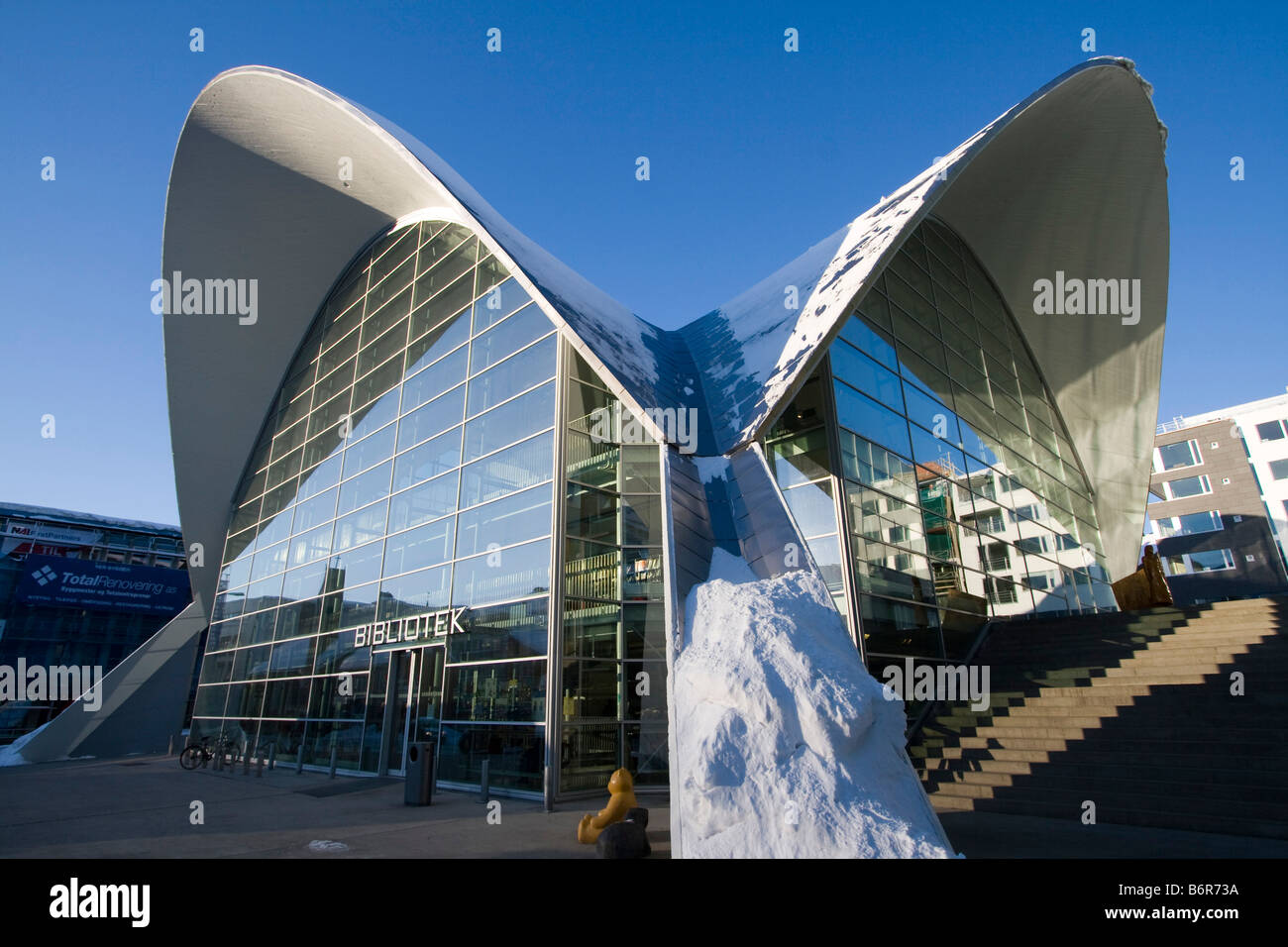 tromso library modern sleek architect designed norway europe Stock ...