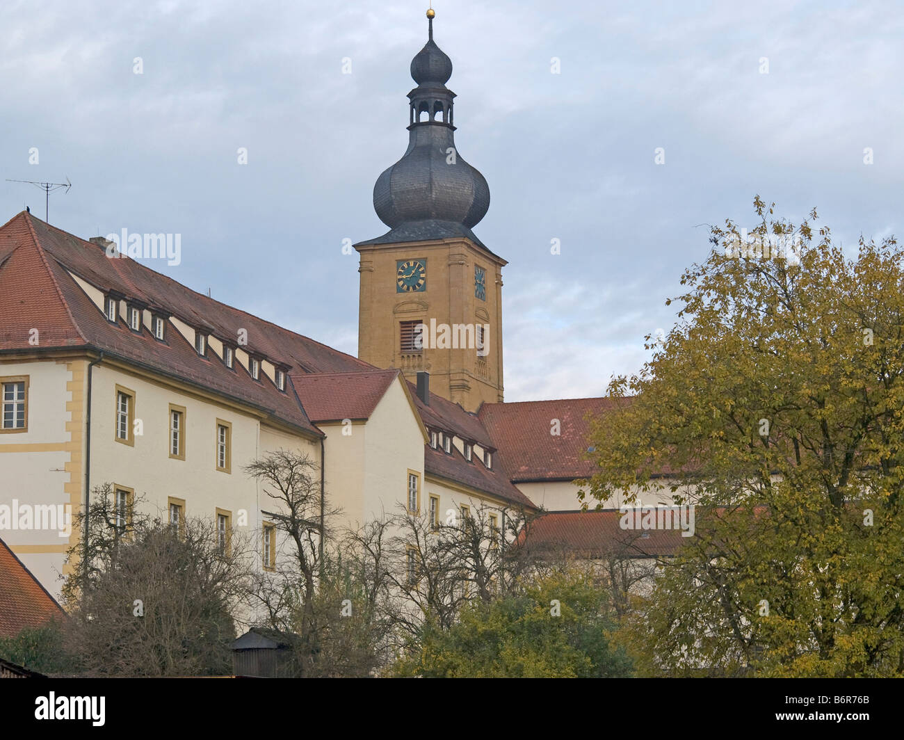 monastery beer brewery trees village Weißenohe Bavaria Upper Franconia ...