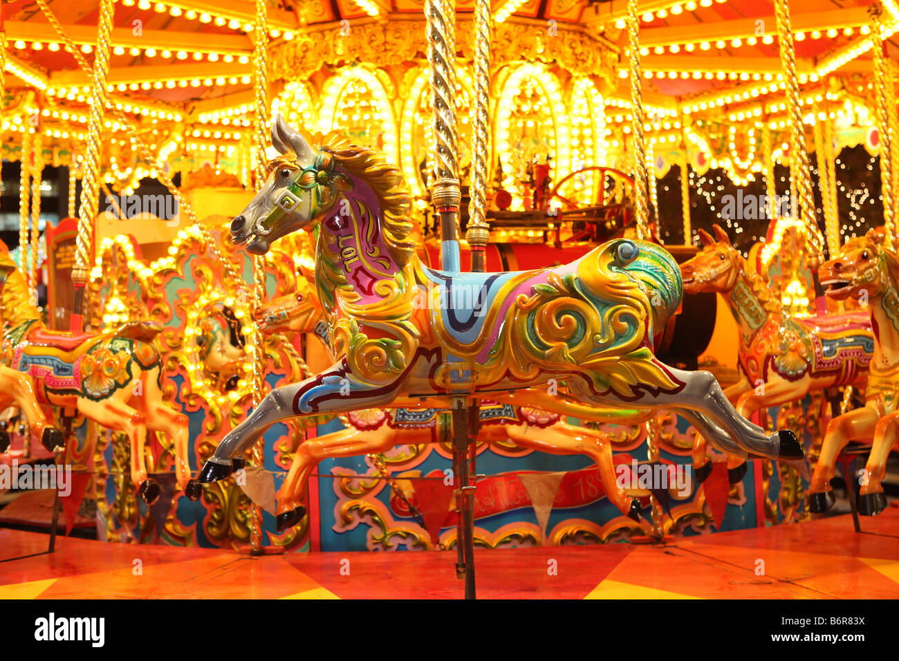 Carousel Horse Night High Resolution Stock Photography and Images - Alamy