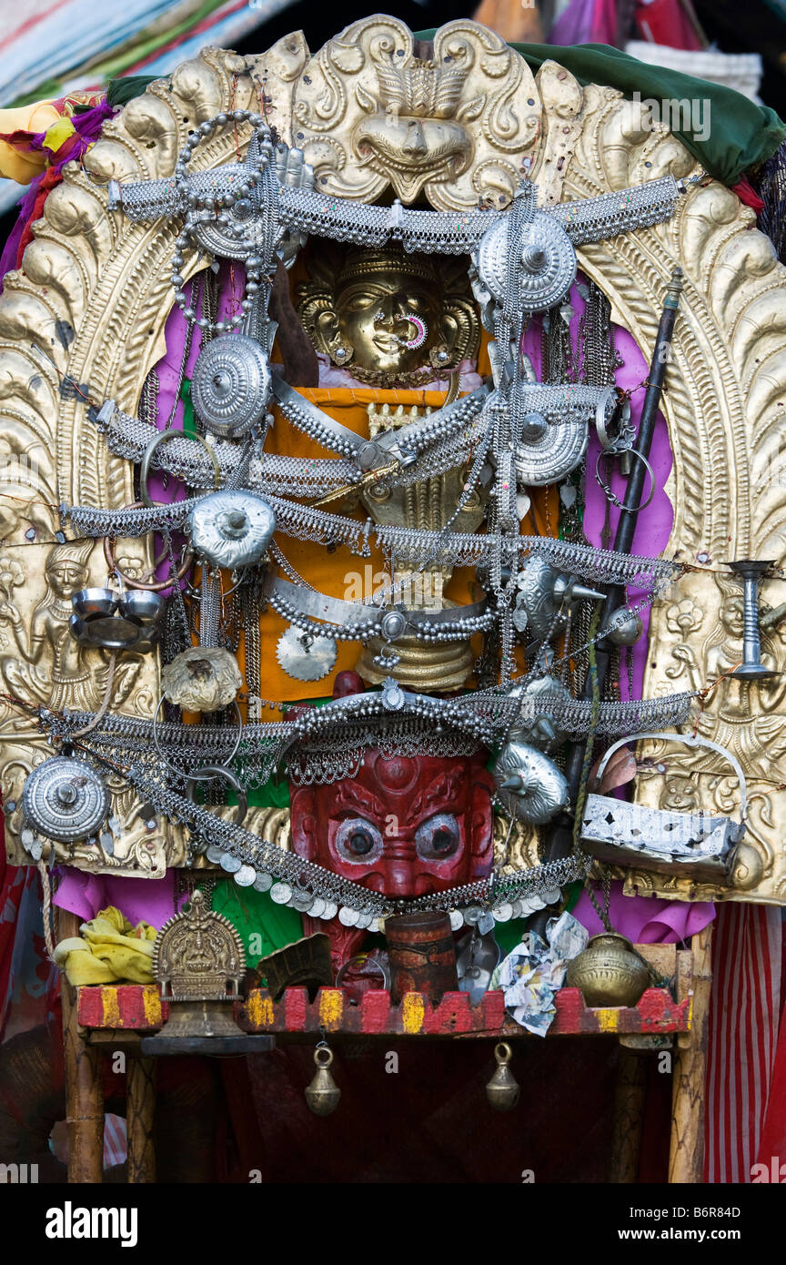 Indian shrine to hindu goddess Gangama. Andhra Pradesh, India Stock ...